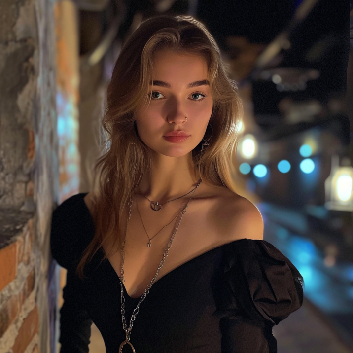 Chained Elegance Captivating Portrait Of Elina Karimova Against A
