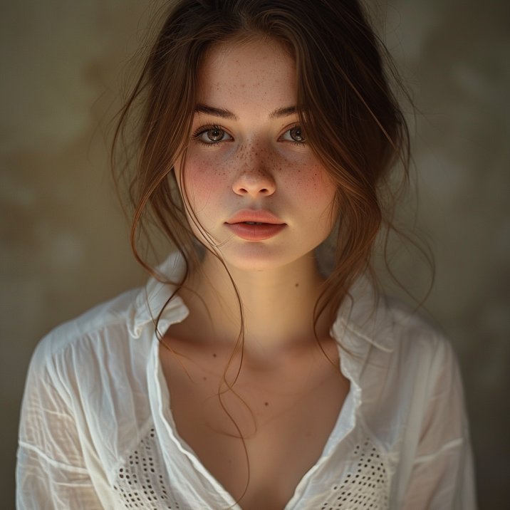 Freckled Elegance: Capturing Neo-Romanticism in Elina Karimova's ...