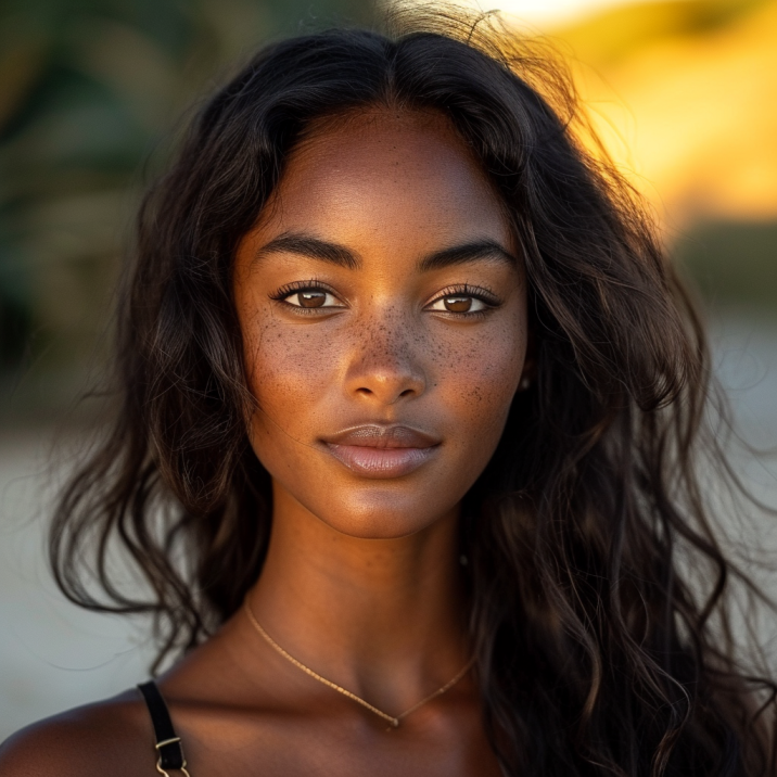 Majestic Portrayal: Brown-skinned Haitian Model Alexis Simon Belle ...