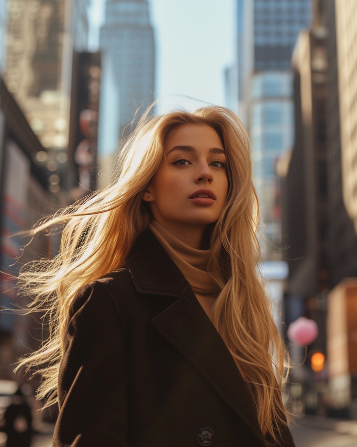 Urban Elegance Anna Katharina Block Embracing The Cityscape In Timeless Cinematic Beauty Ifoto
