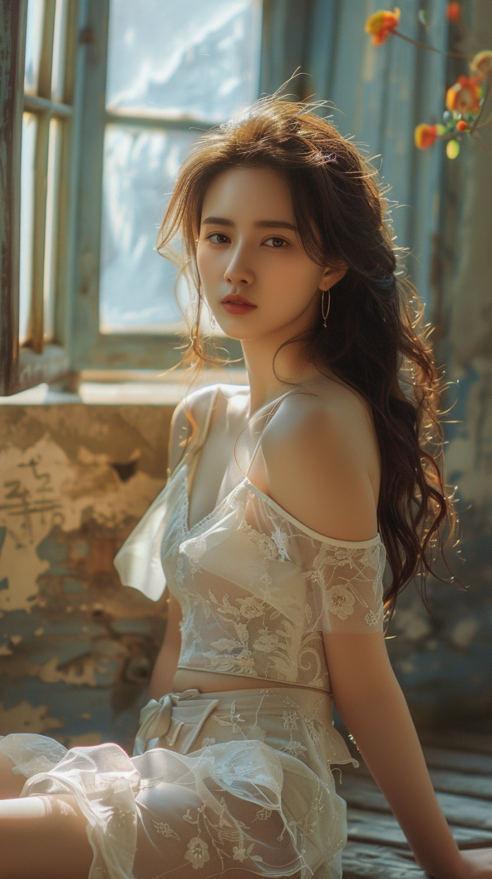 Goddess In White A South Korean Underwear Model By Chen Yifei Ifoto