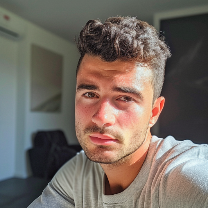 Intense Gaze: Brazilian Model Emanates Strength in Profile Portrait by ...