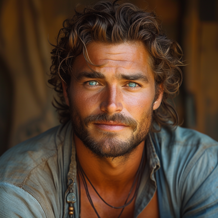 Perfect Gaze: A Greek Male Model's Intense Stare - A Character Portrait ...