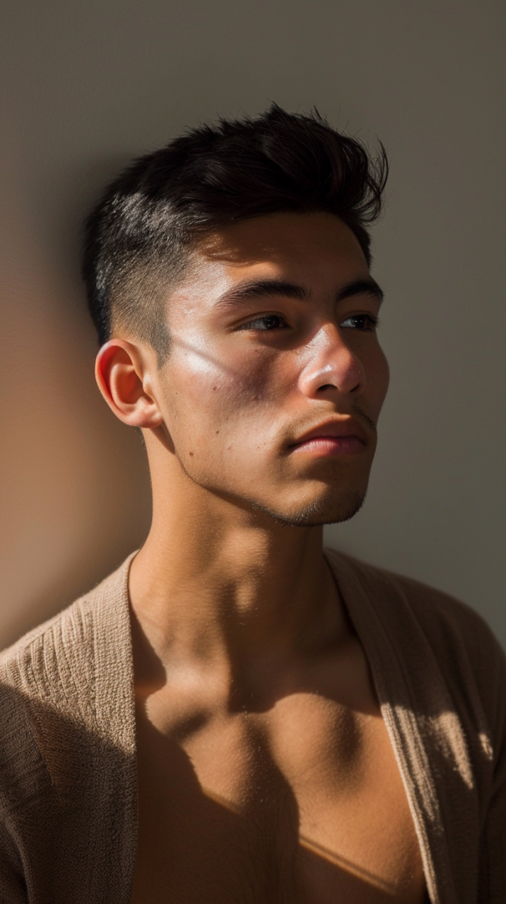 Silent Strength A Cubo Futurist Portrait Of A Samoan Male Model By