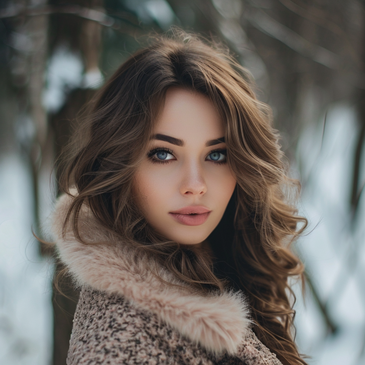 Snow White Serenity: Elina Karimova Portrait | iFoto